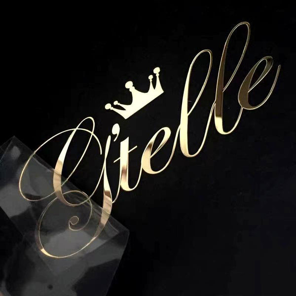 Custom50 sheets 3D Shiny Metallic Gold Silver Transfer Sticker – ECO ...